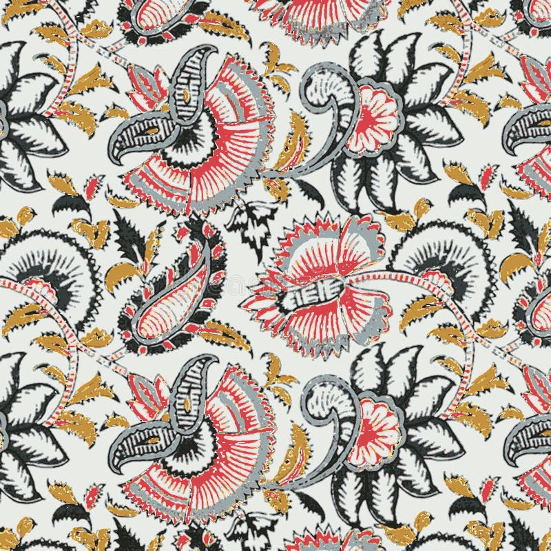 Abstract, Shirting Design, Ajrakh Pattern, Background Digital Printing ...