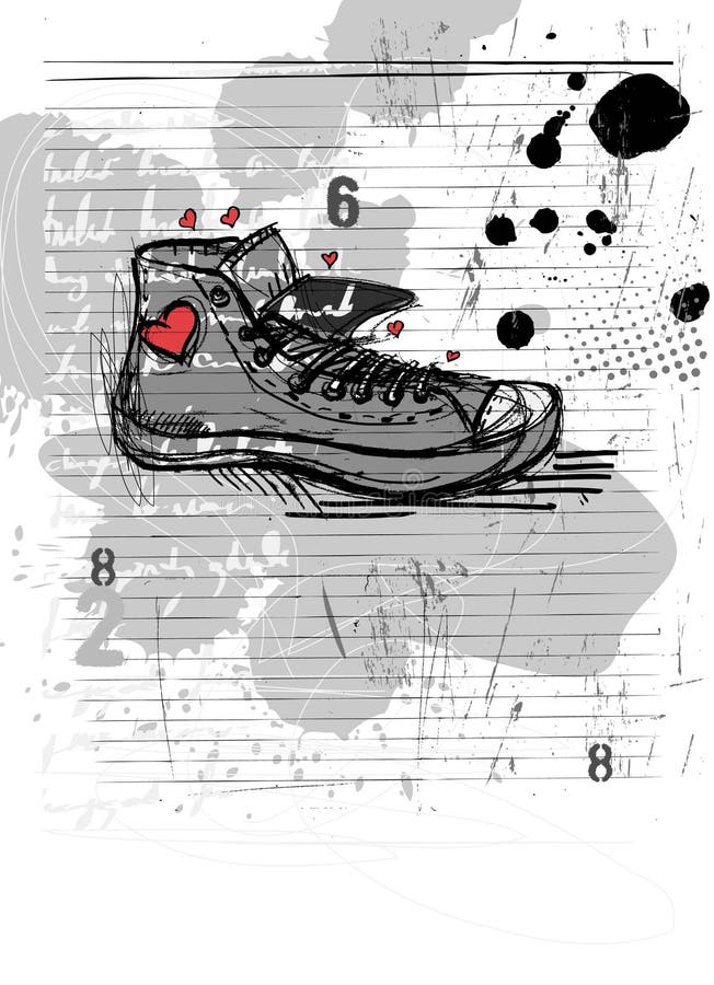 Abstract shoe vector stock vector. Illustration of graphic - 11012783