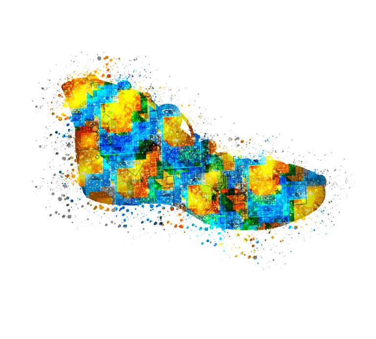 Abstract shoes stock vector. Illustration of grunge, classic - 33937002