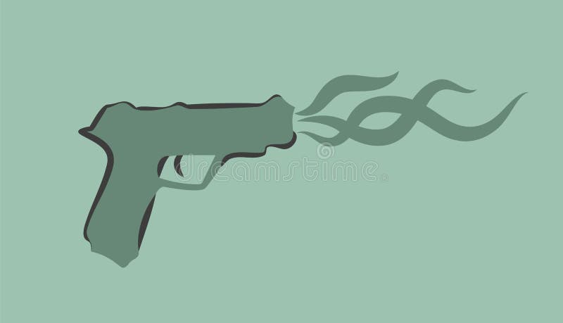 Abstract Shooting Pistol. Vector Illustration. Stock Vector ...