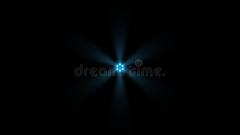 Abstract Neon Flower with Blue Light Effect of Small Square Shape ...
