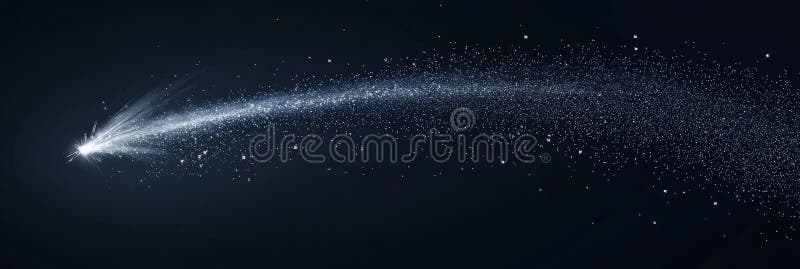 Abstract Shooting Star on a Clean Night-sky Background, with a Subtle ...