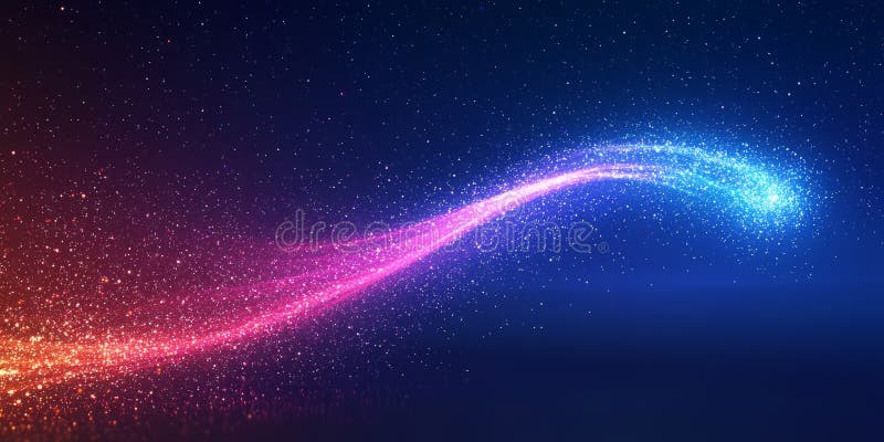 Abstract Shooting Star on a Clean Night-sky Background, with a Subtle ...
