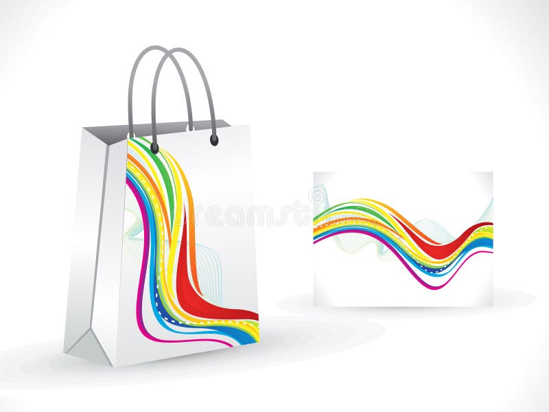 Abstract Shopping Bag Template Stock Vector - Illustration of party ...