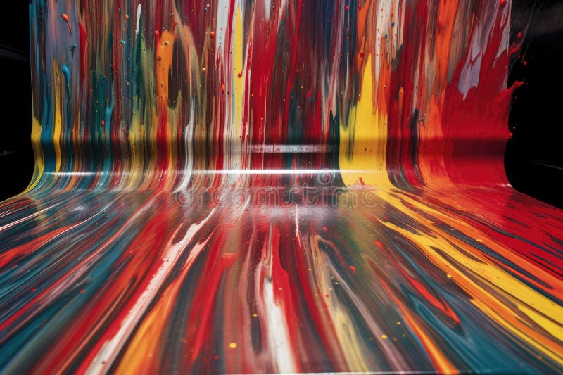 Abstract Shot of Paint Streaks on Benchs Surface Stock Illustration ...