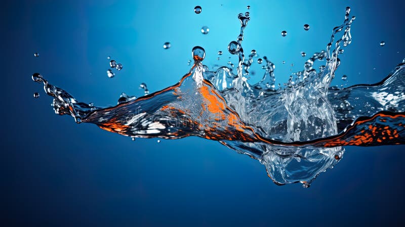Abstract Shots with Jumping in Water and Spray Stock Illustration ...