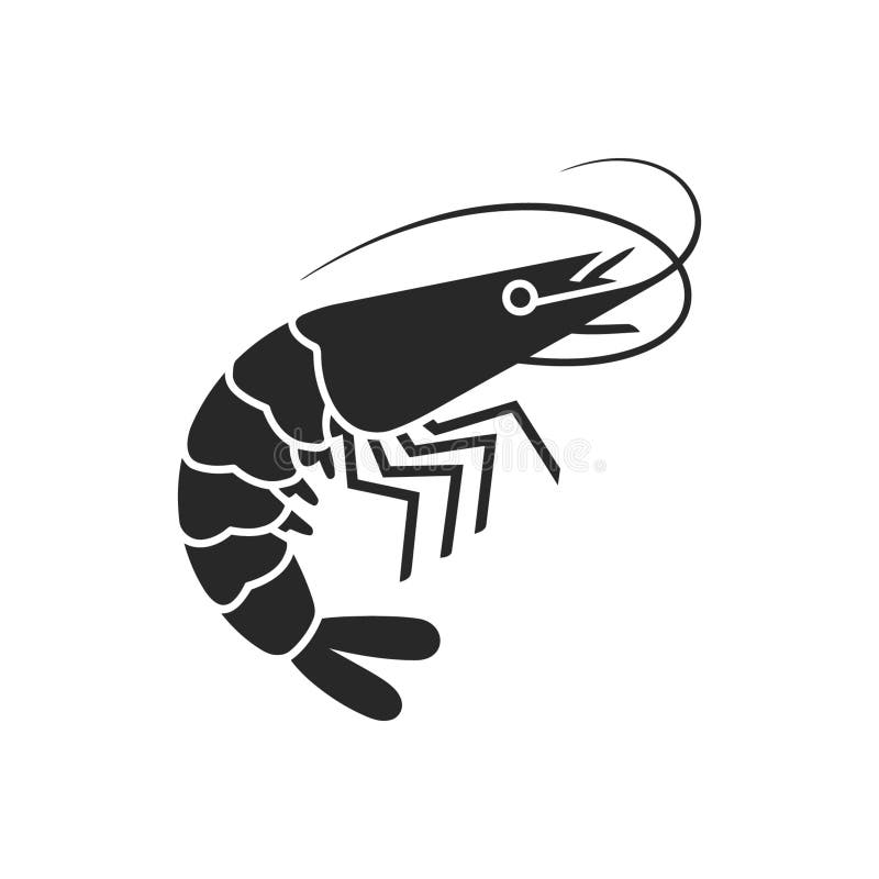 Abstract Shrimp Icon stock illustration. Illustration of artistic ...