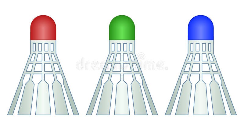 Abstract shuttlecock icons stock vector. Illustration of game - 199965313