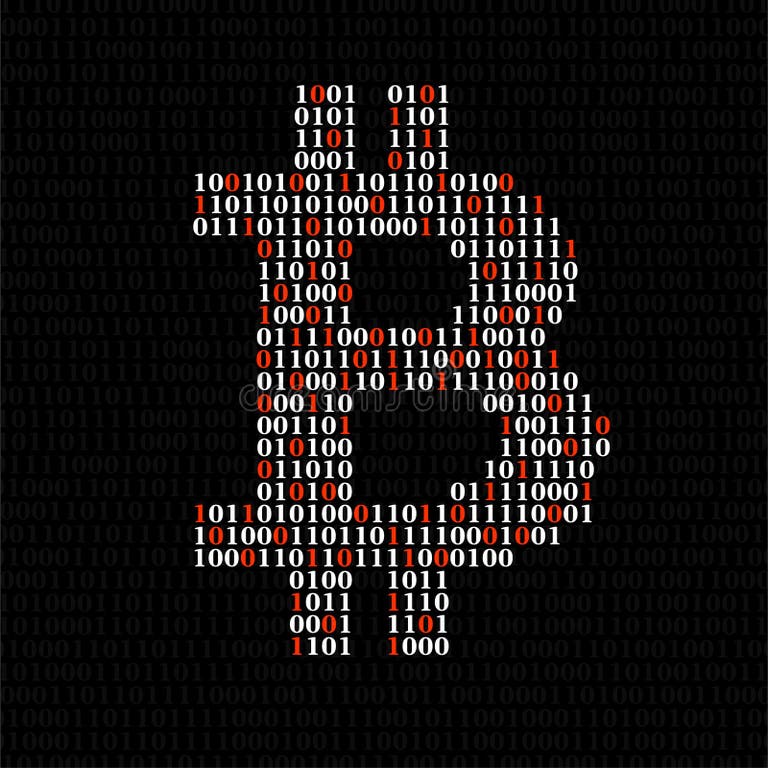 Abstract Sign Bitcoin of Binary Code Stock Illustration - Illustration ...