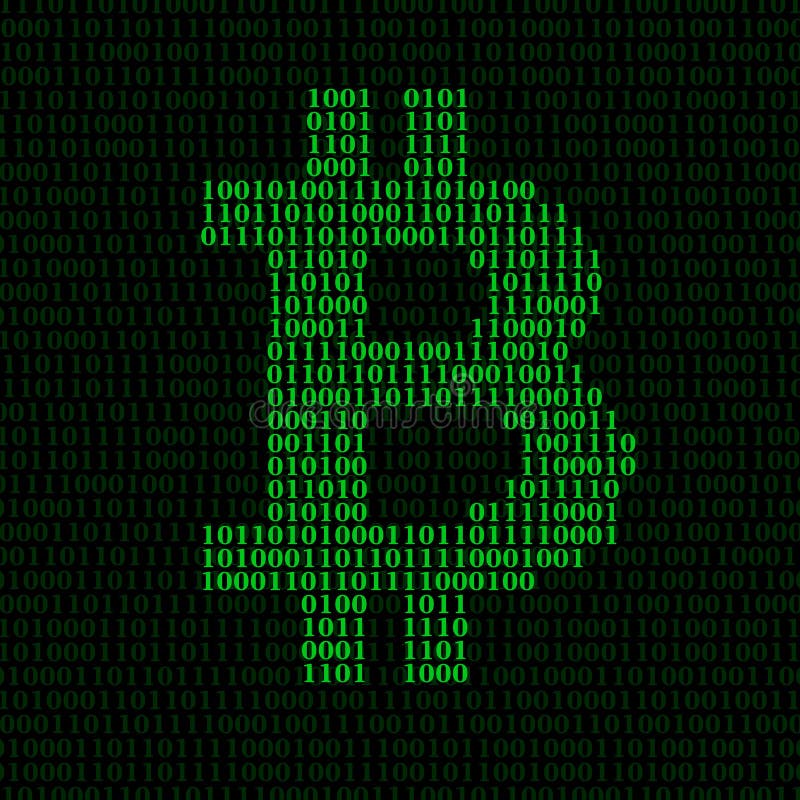 Abstract Sign Bitcoin of Binary Code Stock Vector - Illustration of ...