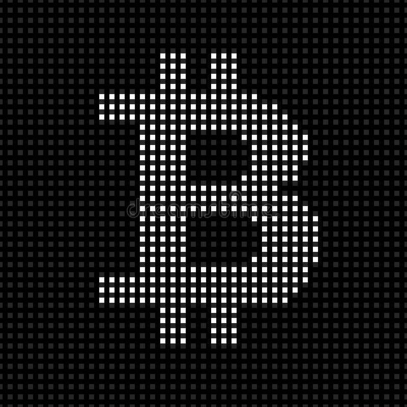 Abstract Sign Bitcoin from Pixels. Cryptocurrency Stock Vector ...