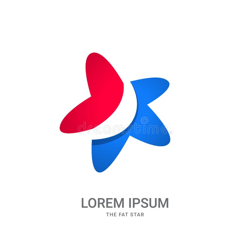 Abstract Sign of the Fat Star Stock Vector - Illustration of geometric ...