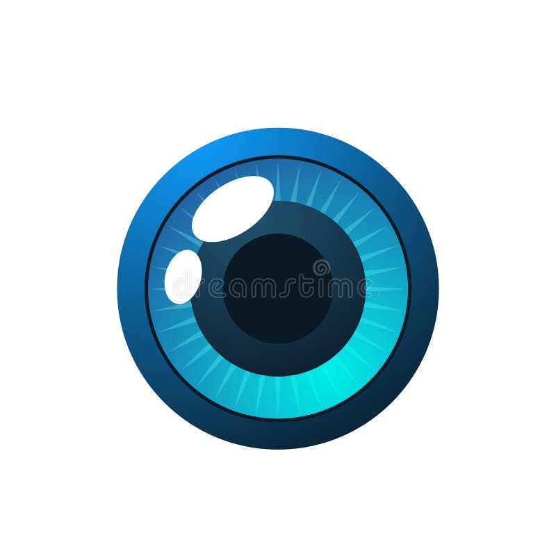Abstract Sign of a Gradient Blue Eye Stock Vector - Illustration of ...