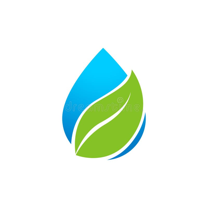 Abstract Sign of Green Leaf and Water Stock Vector - Illustration of ...