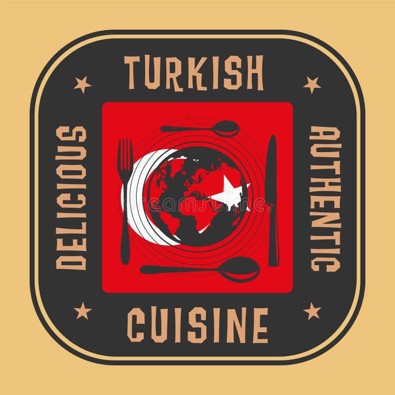 Authentic Turkish Cuisine stock vector. Illustration of icon - 204564533