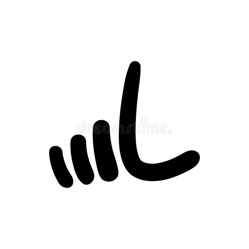 Loser Hand Sign Vector Illustration by Crafteroks Stock Vector ...
