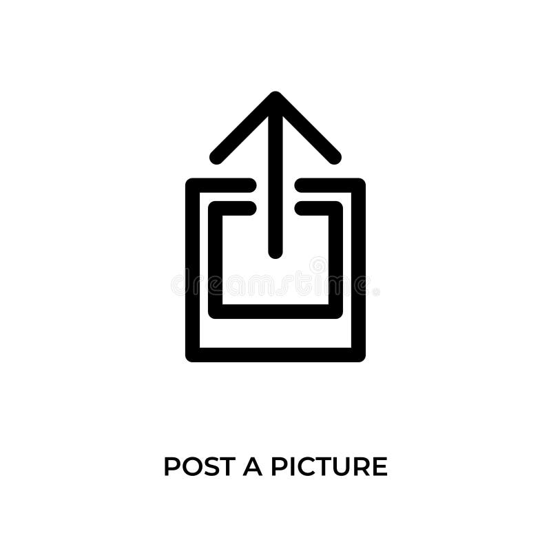 Abstract Sign of Post a Picture. Outline Version Stock Illustration ...