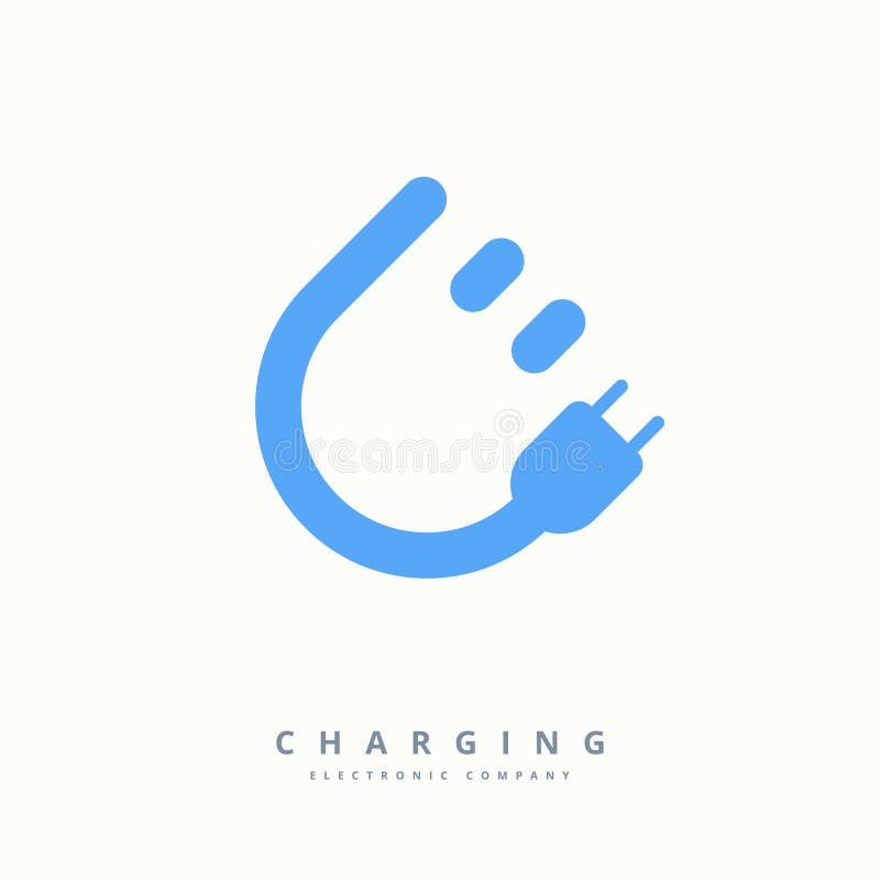 An Abstract Sign of Power Cord. Vector Illustration Stock Illustration ...