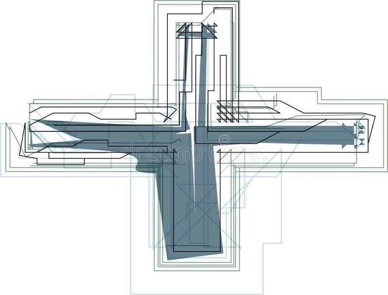 Abstract cross Symbol stock vector. Illustration of concept - 100428383