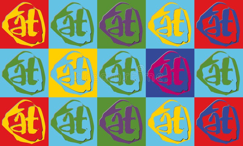 Abstract at signs stock illustration. Illustration of colored - 4649450