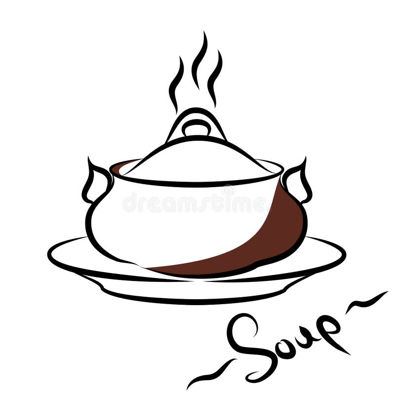 Abstract Silhouet Van Soep. Vector Illustratie - Illustration of ...