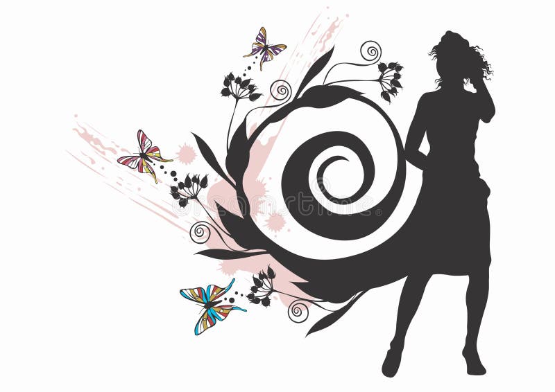 Abstract silhouette stock vector. Illustration of female - 1230196