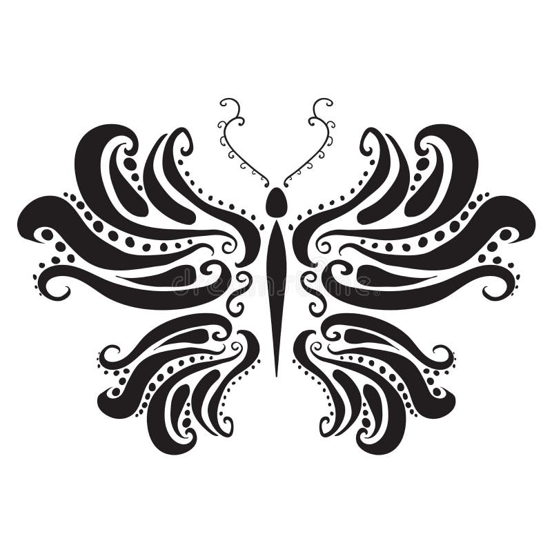 Abstract Silhouette of a Butterfly. Vector Stock Vector - Illustration ...