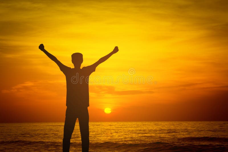 Abstract of Silhouette Man Hope Stock Photo - Image of life ...