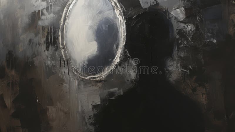 Abstract Silhouette Mysterious Reflection Dark Tones Stock Photos ...