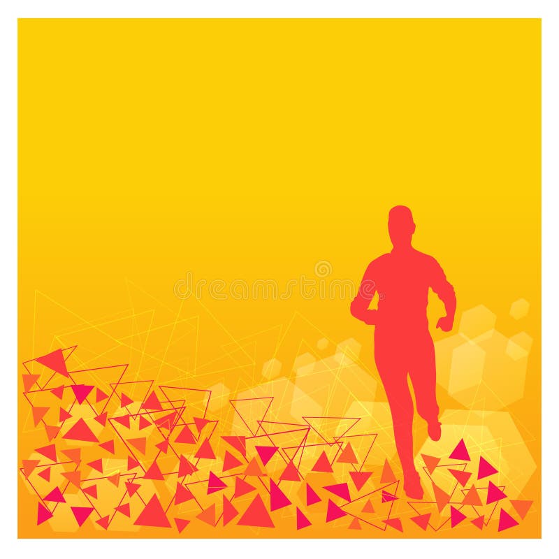 Abstract Silhouette of Runner Stock Illustration - Illustration of ...