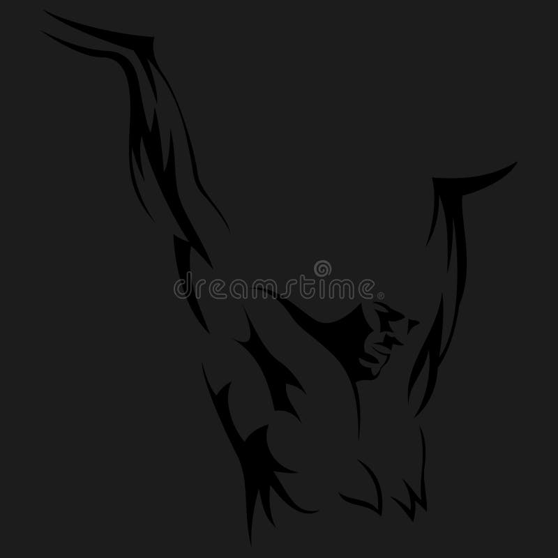 Abstract Silhouette Strongman Stock Vector - Illustration of exercise ...