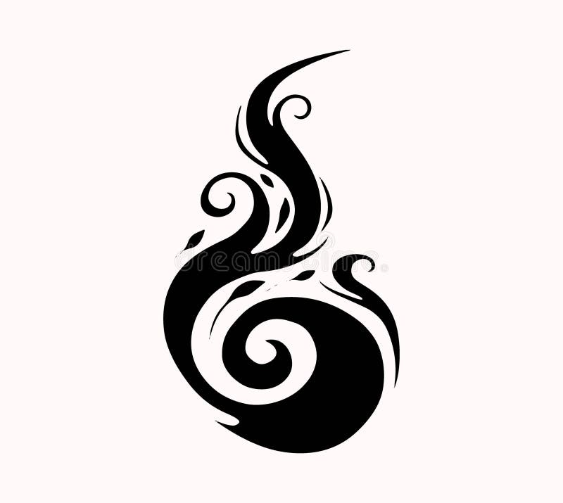 Abstract Silhouette Tattoo Pattern. Vector Template Stock Vector ...