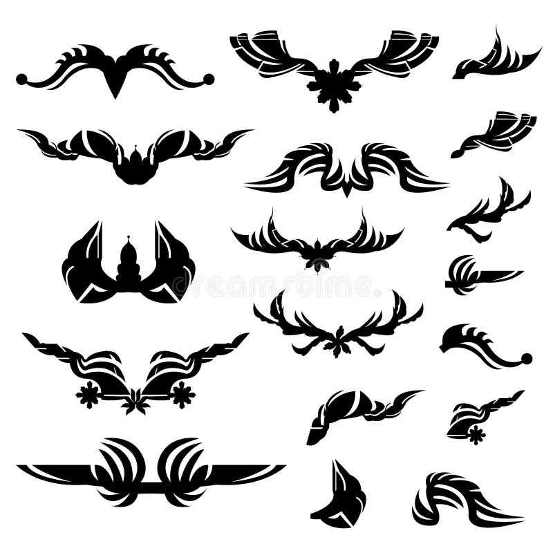 Abstract Silhouette Vector 6 Stock Vector - Illustration of tattoo ...