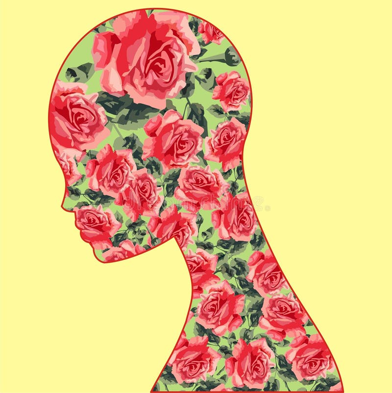 Abstract silhouette woman stock vector. Illustration of head - 30347207