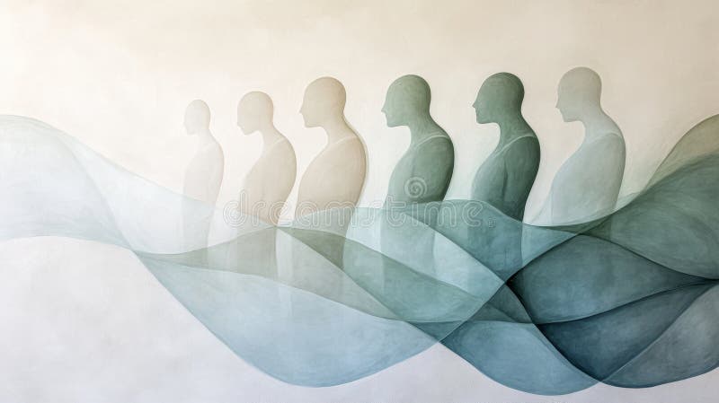 Abstract Silhouettes: Evolving Human Forms Intertwined with Fluid ...