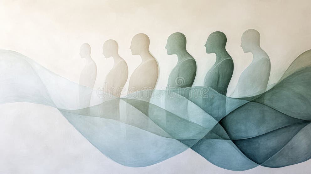 Abstract Silhouettes: Evolving Human Forms Intertwined with Fluid ...