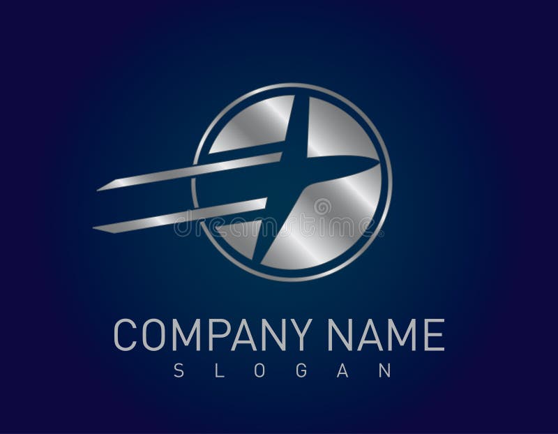 Abstract Airplane Logo on a White Background Stock Vector ...