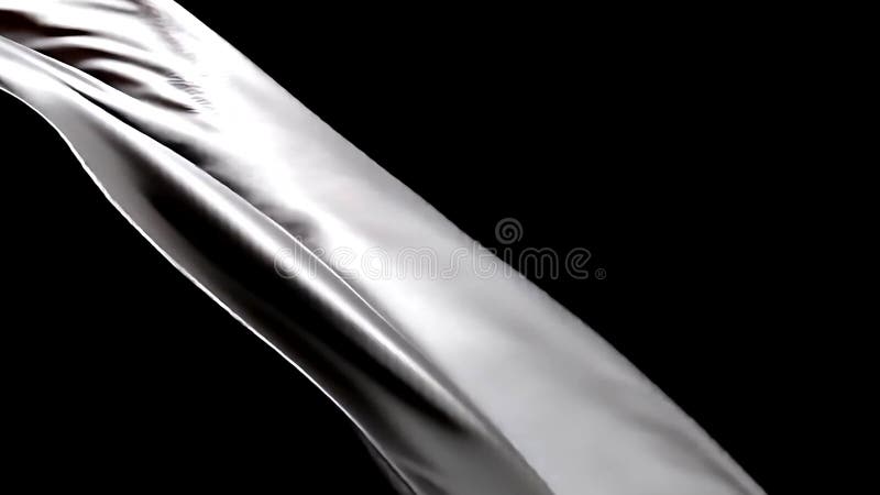 Abstract Silver Animation Flowing in Darkness Stock Video - Video of ...