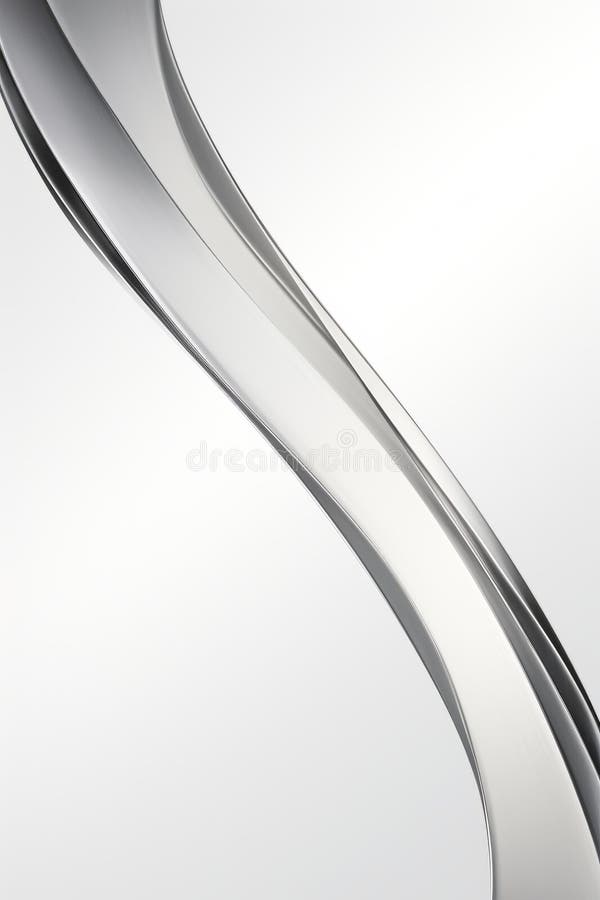 An Abstract Silver Background with Curved Lines Stock Illustration ...