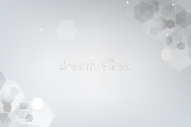 Abstract Silver Background Polygon Hexagonal Shape Wallpaper Stock ...