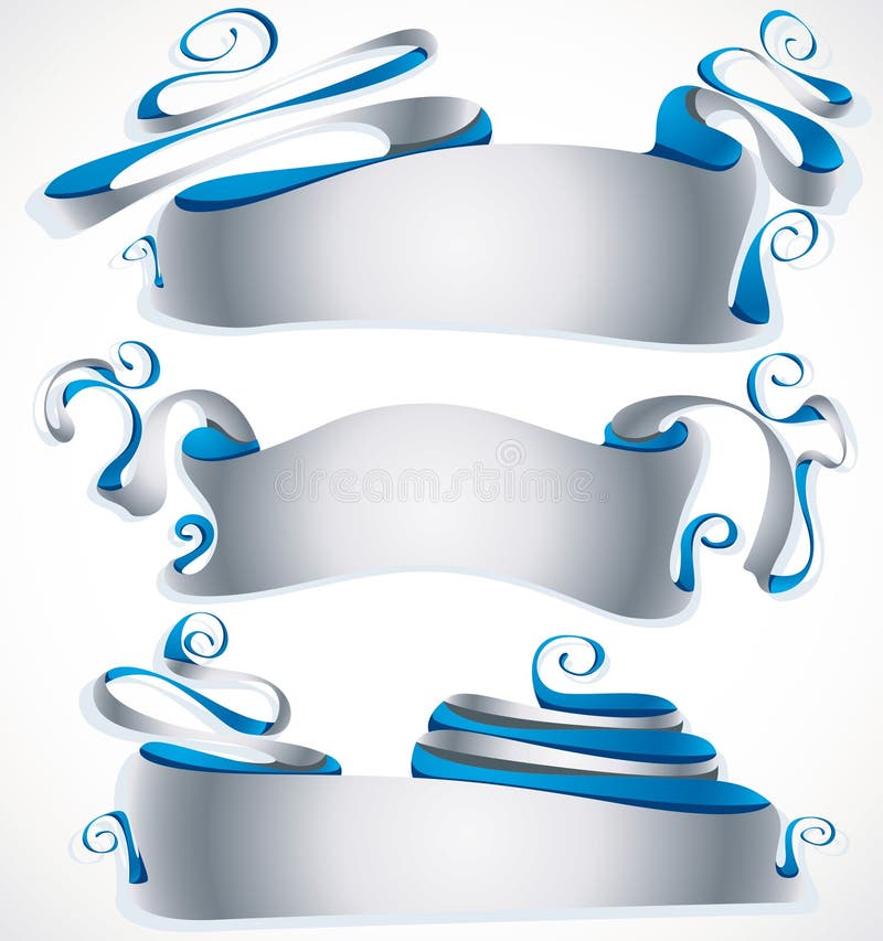 Abstract silver banners. stock vector. Illustration of celebration ...