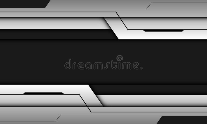 Abstract Silver Black Line Shadow Cyber Geometric Design Modern ...