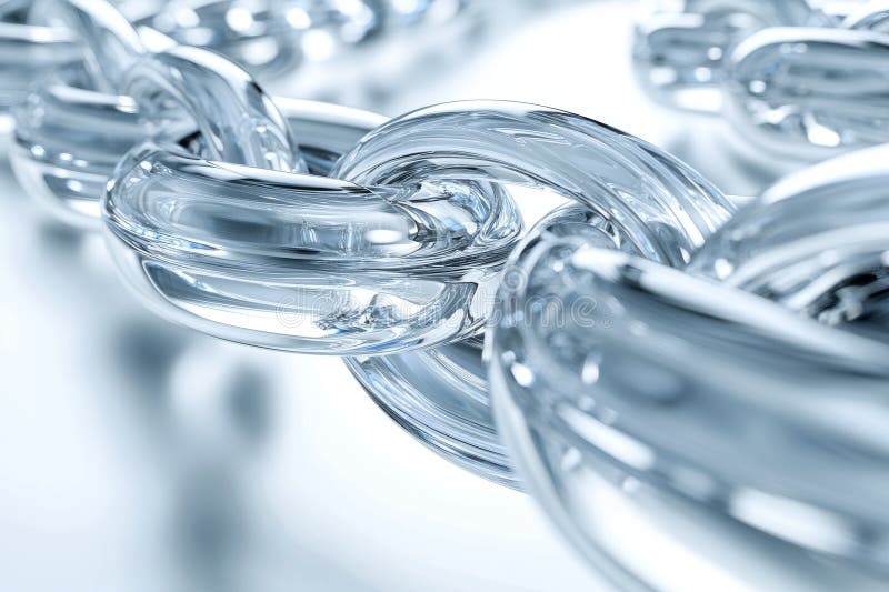 Abstract Silver Chain Links Connected Together Symbolizing Security ...