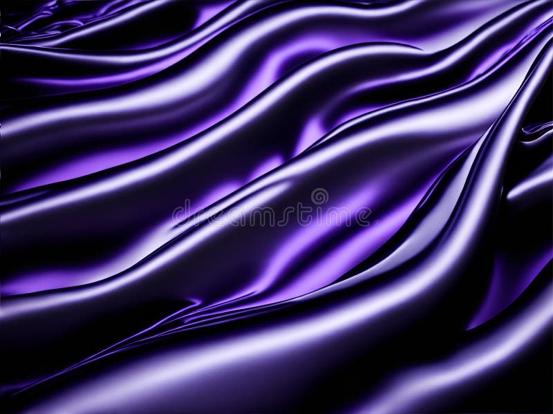 Abstract Silver Chrome Purple Wave Silk Flow Background. Ai Generated ...
