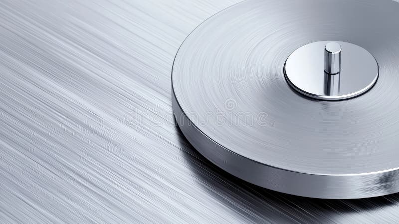 Abstract Silver Disk Illustration - Circular Metal Background Stock ...