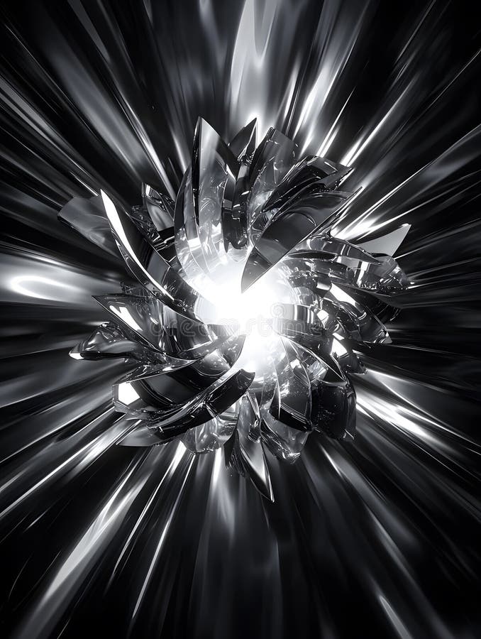 Abstract Silver Explosion Radiant Light Stock Photos - Free & Royalty ...