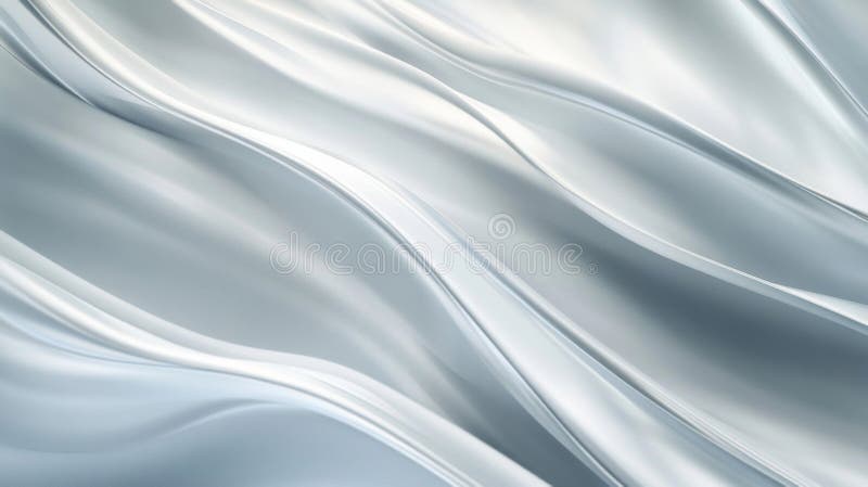 Abstract Silver Fabric Texture with Smooth Waves Stock Illustration ...