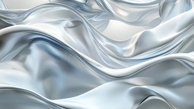 Abstract Silver Fluid Waves Background Texture Stock Illustration ...