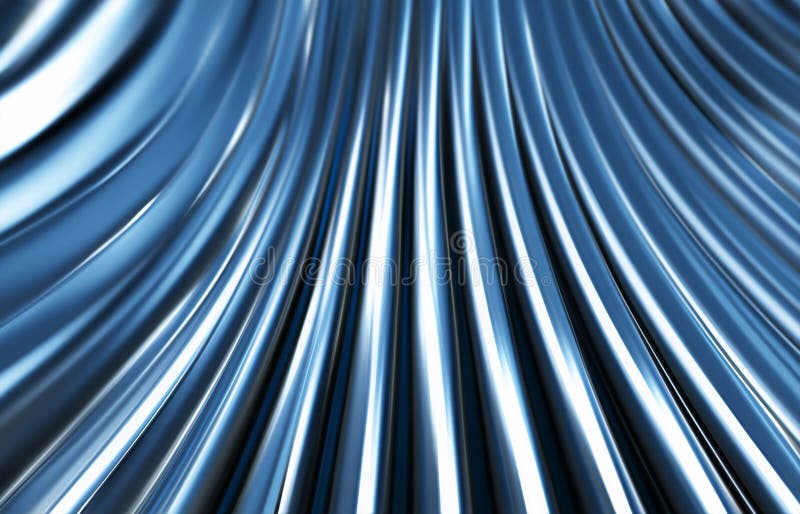 Abstract Silver Gradient Background. Flow Chrome Liquid Metal Waves ...