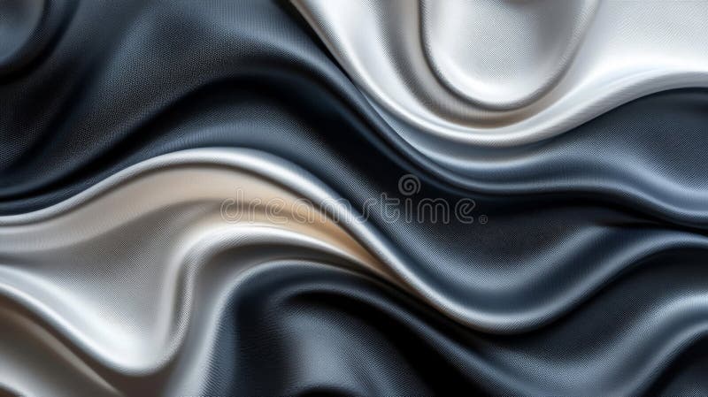 Abstract Silver Grey Black Fabric Waves Texture Stock Illustration ...